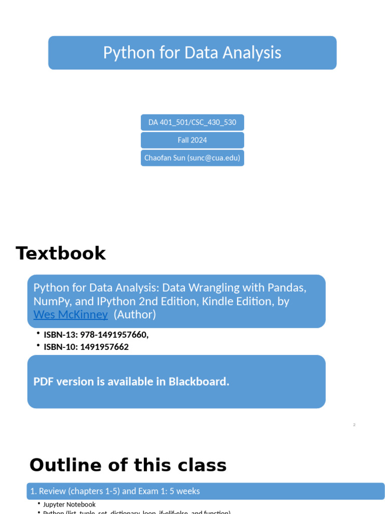 1A. Introduction of Python-For-Data-Analysis | PDF