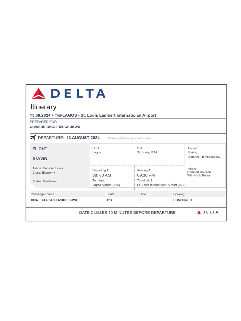 DELTA FLIGHT ILT | PDF