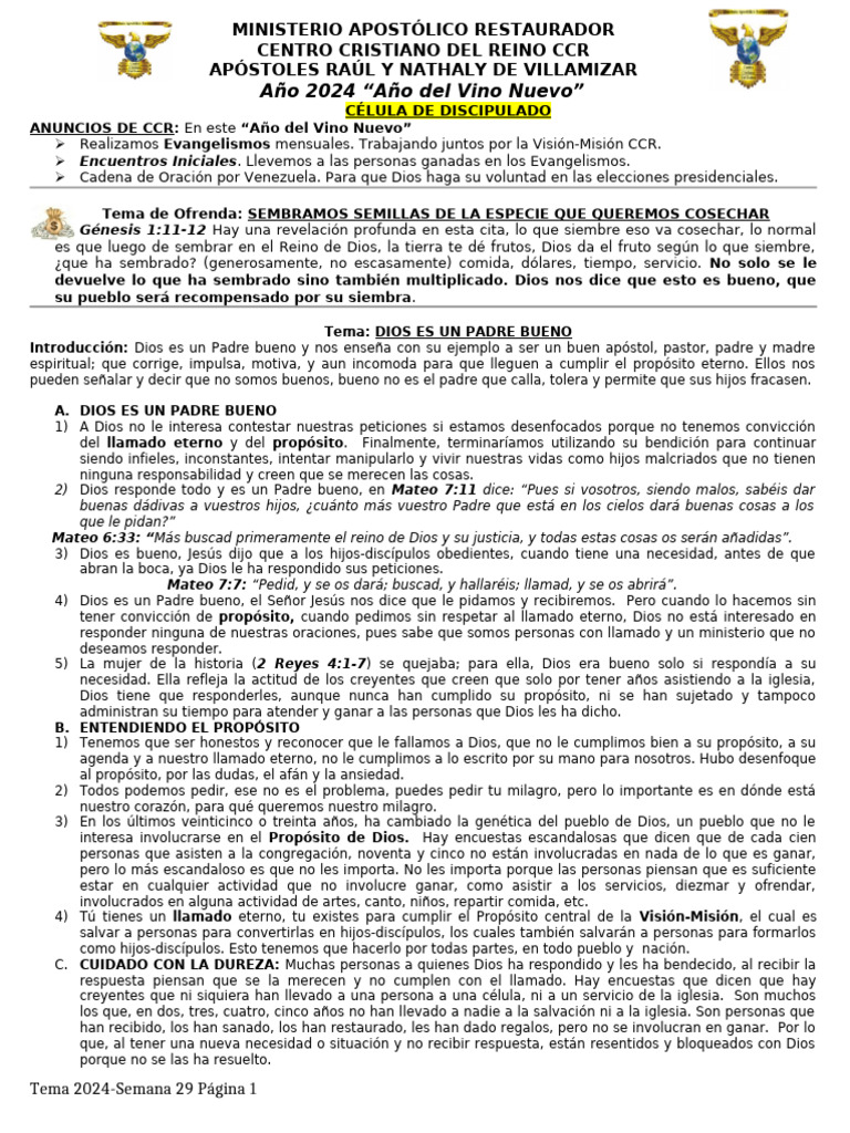 Tema 2024-Semana 29 | PDF