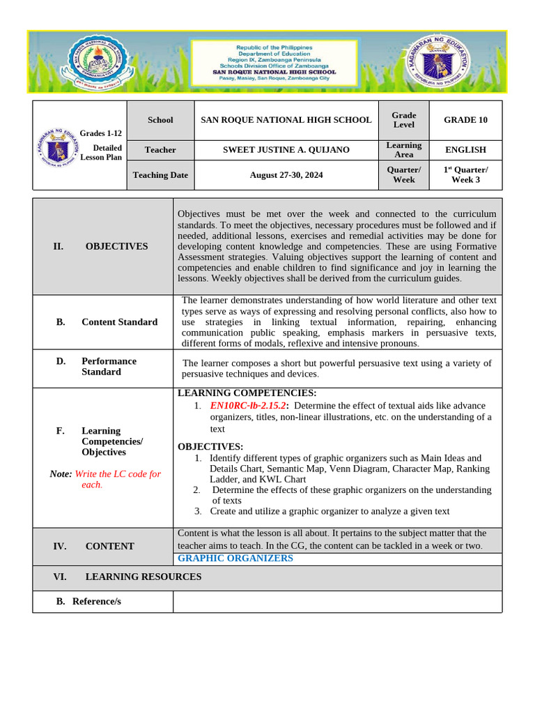 Q1_W3-GRAPHIC ORGANIZERS | PDF
