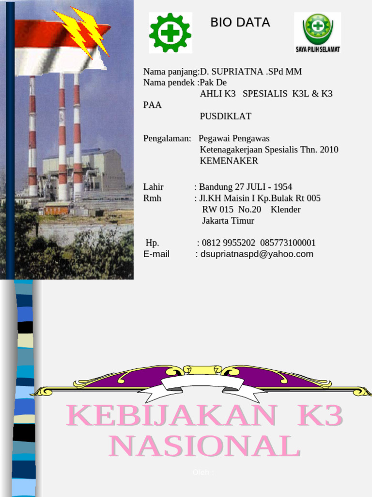 Web.kebijakan k3 Nasional Baru | PDF