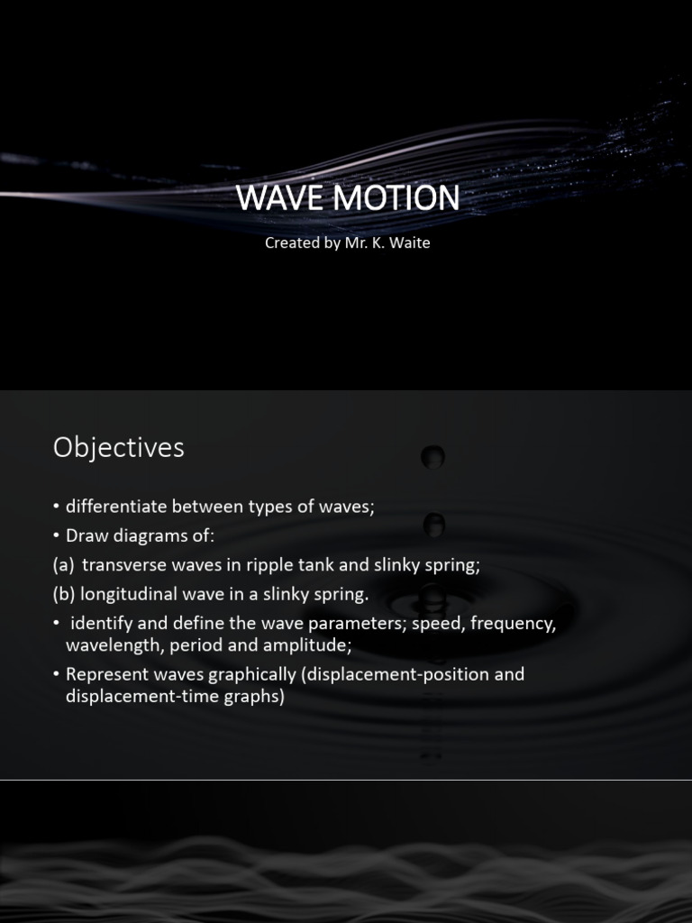 Wave Motion P1 | PDF