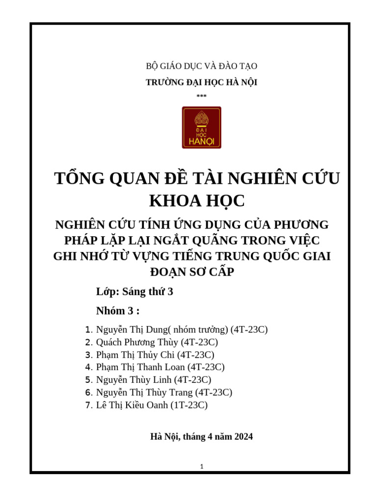 T NG Quan NCKH Nhóm 3 ST3 | PDF