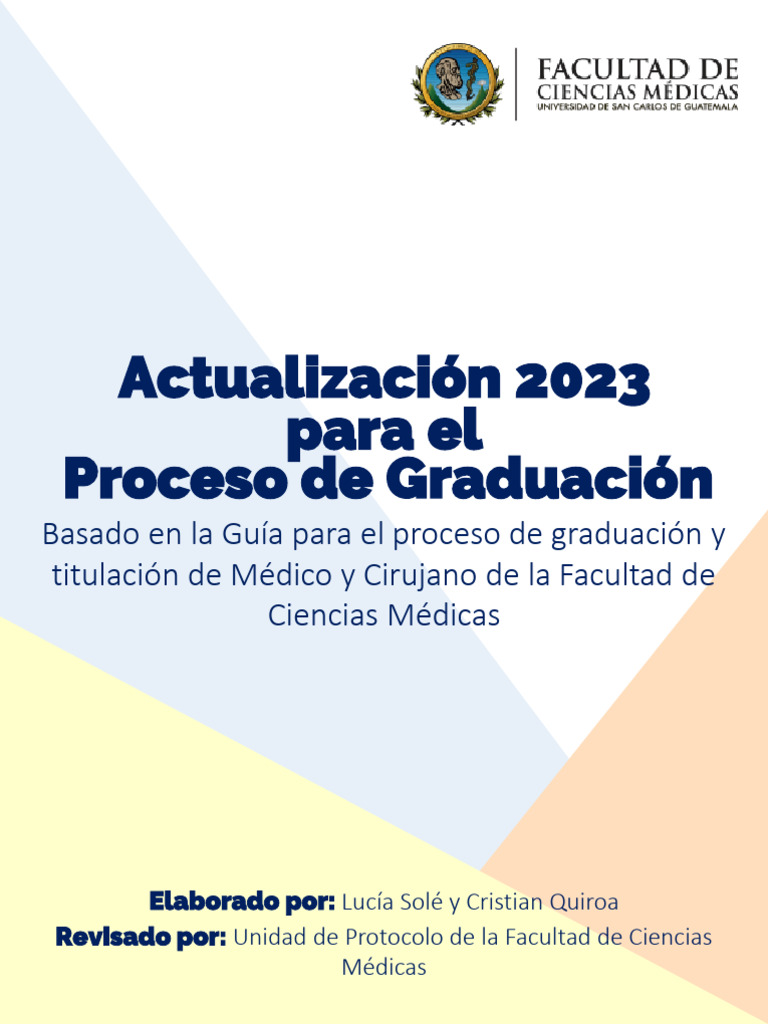 Actualización 2023 para El Proceso de Graduación | PDF