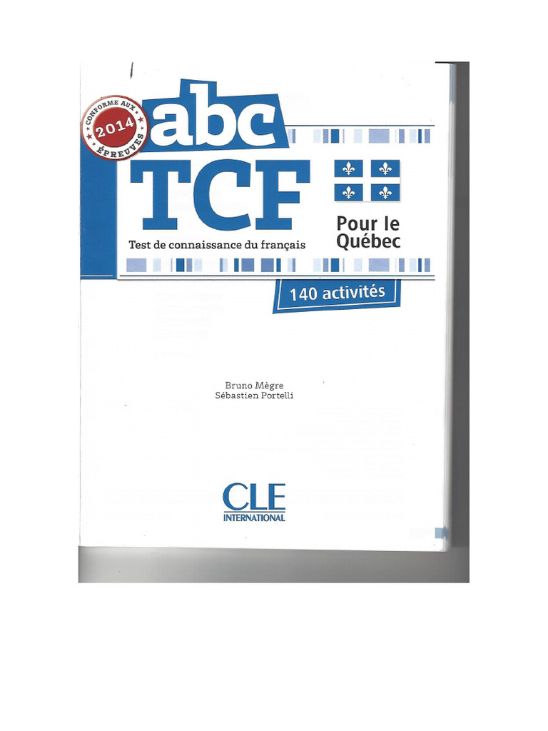 TCF - QUÉBEC 140 Activités | PDF