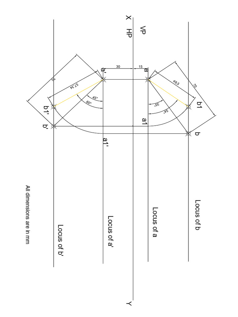 Ex - No.3b Projection of Lines 2 | PDF