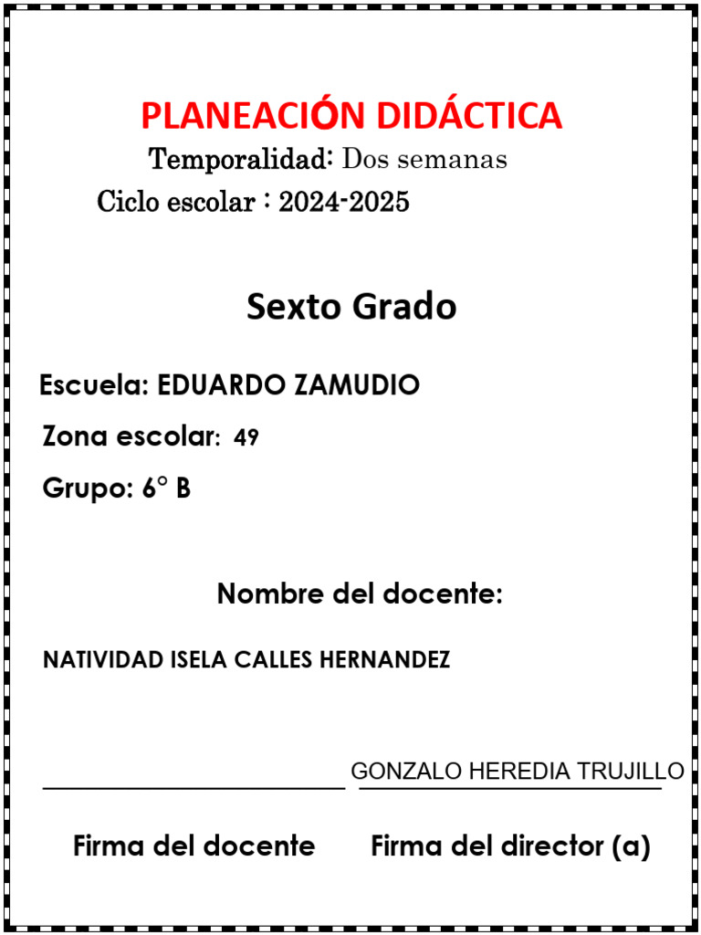 ? 6° SEM.4 y 5 - PLANEACIÓN DIDÁCTICA SEMANAL ? Esmeralda Te Enseña ? | PDF