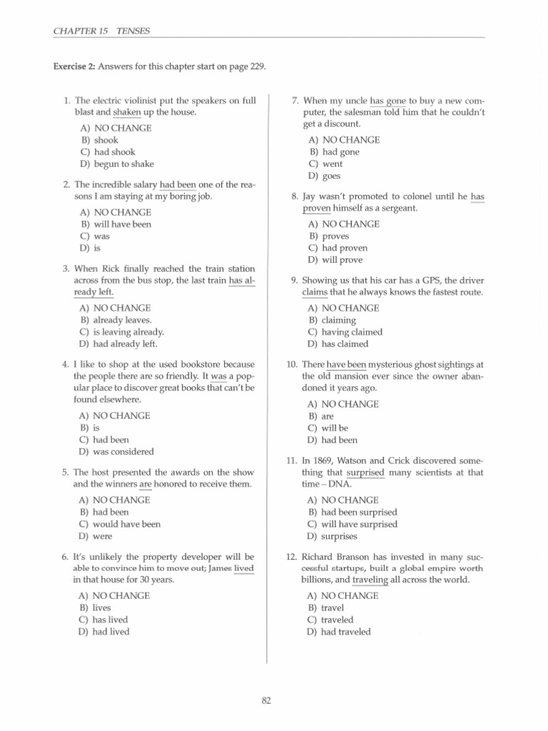 Tenses Practice CP | PDF