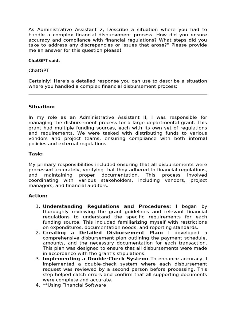 As Administrative Assistant 2 | PDF | Regulatory Compliance | Audit