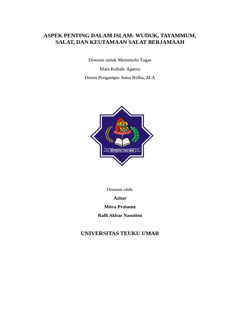 ASPEK PENTING DALAM ISLAM | PDF ASPEK PENTING DALAM ISLAM | PDF