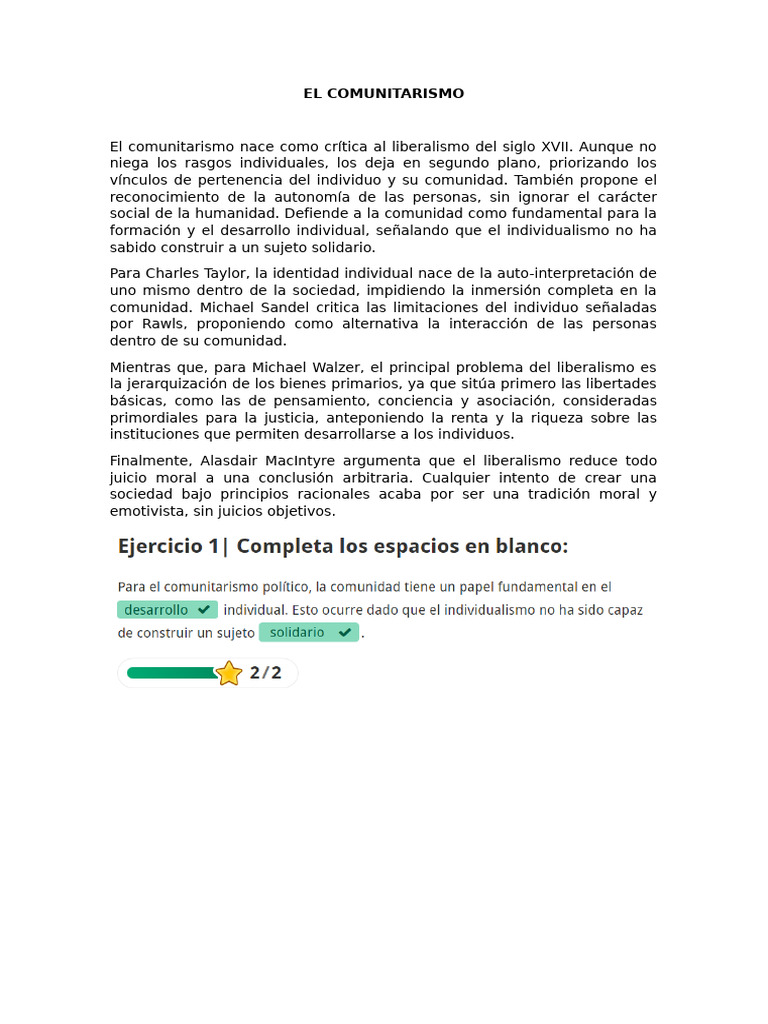 El Comunitarismo | PDF