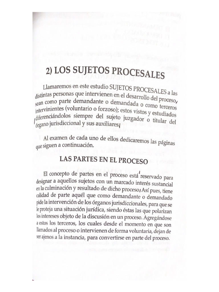 Los Sujetos Procesales | PDF