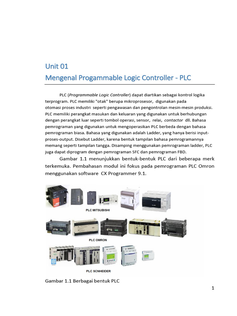 Modul Dasar PLC Jobsheet 1-6 | PDF