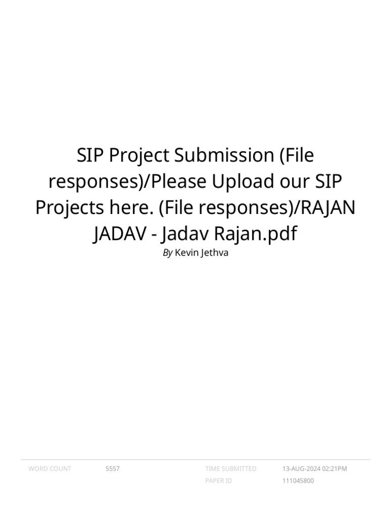 SIP Project Submission File Responses Please Upl | PDF