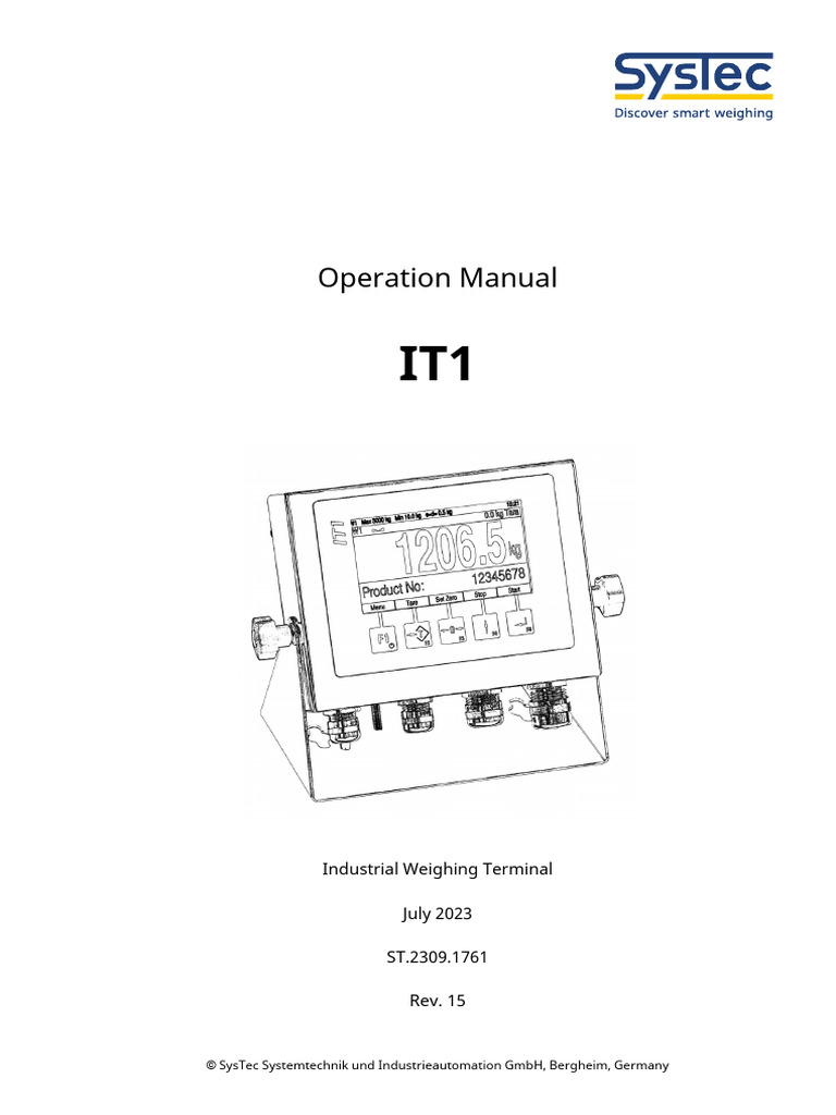 Manual Systec IT1 en | PDF