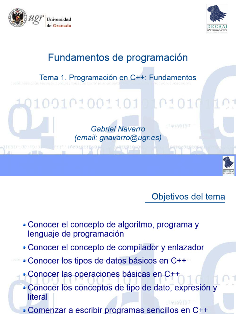 Fundamentos de Programacion Tema 1 Progr | PDF