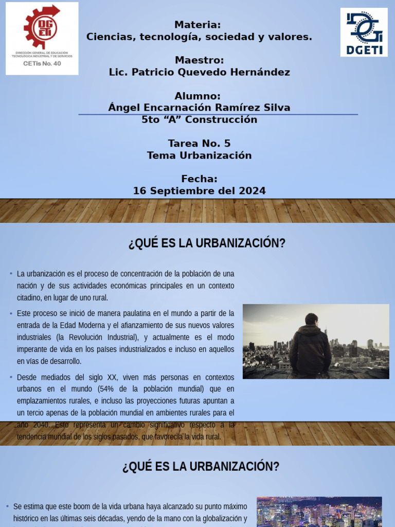 Tarea 5-2 Urbanizacion | PDF | Urbanización | Área rural