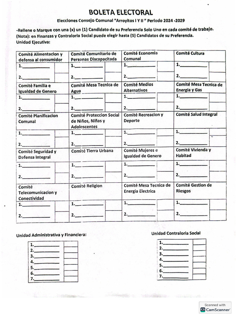 Boleta Electoral | PDF