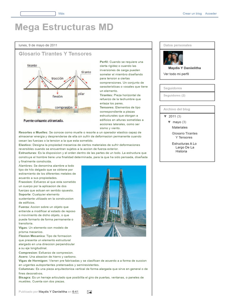 Mega Estructuras MD - Glosario Tirantes Y Tensores | PDF
