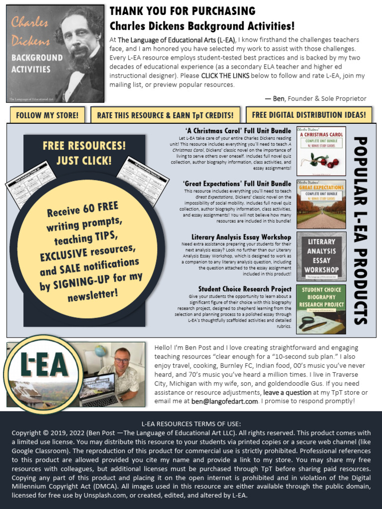 1 - Charles Dickens Background Activities - Presentation, A&E Video ...