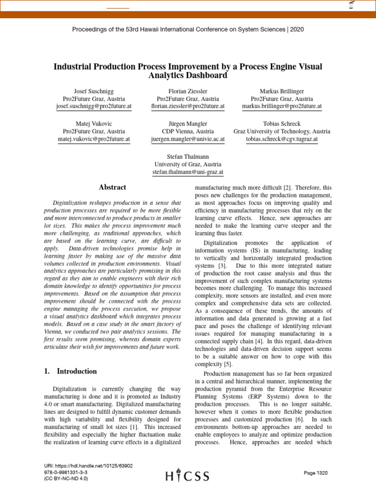 P-D-06A Industrial Production Process Improvement by A Process Engine ...
