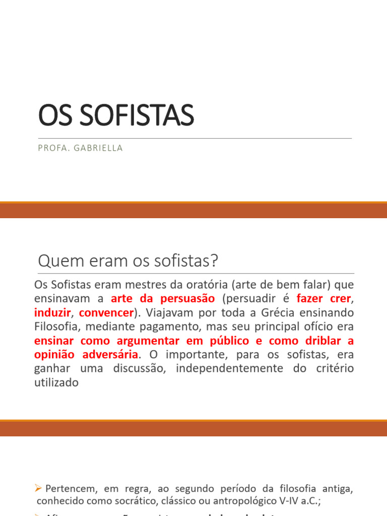 OS SOFISTAS | PDF