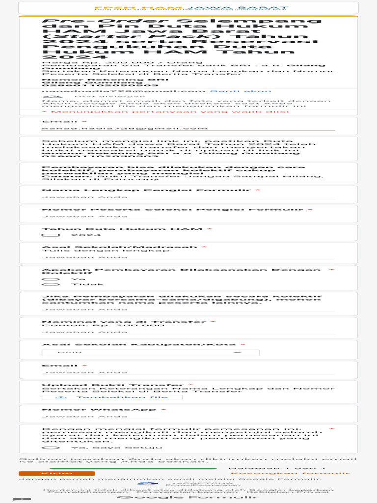 Pre-Order Selempang Dan Pin Duta Hukum HAM Jawa Barat (Starter Pack ...