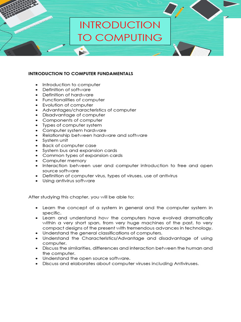 Term I Intro To Computing | PDF