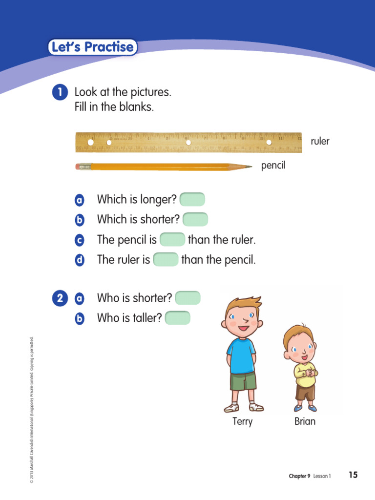Lesson 1 Comparing two objects | PDF