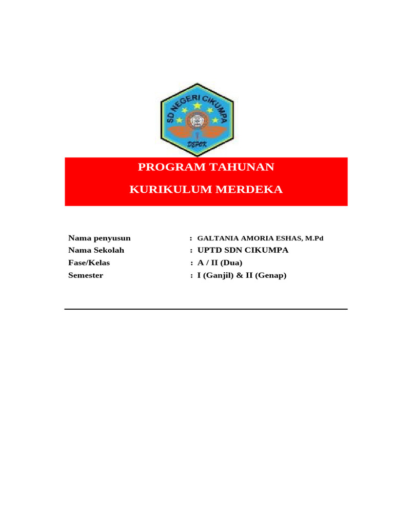 Prota Kelas 2 Kumer 2023-2024 | PDF