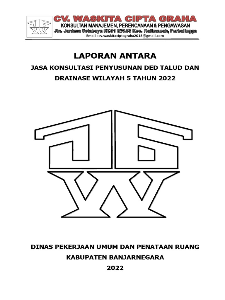 Cover Laporan Jasa Konsultasi Penyusunan Ded Talud Dan Drainase Wilayah ...
