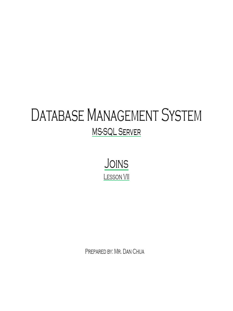 5 - SQL - Joins | PDF