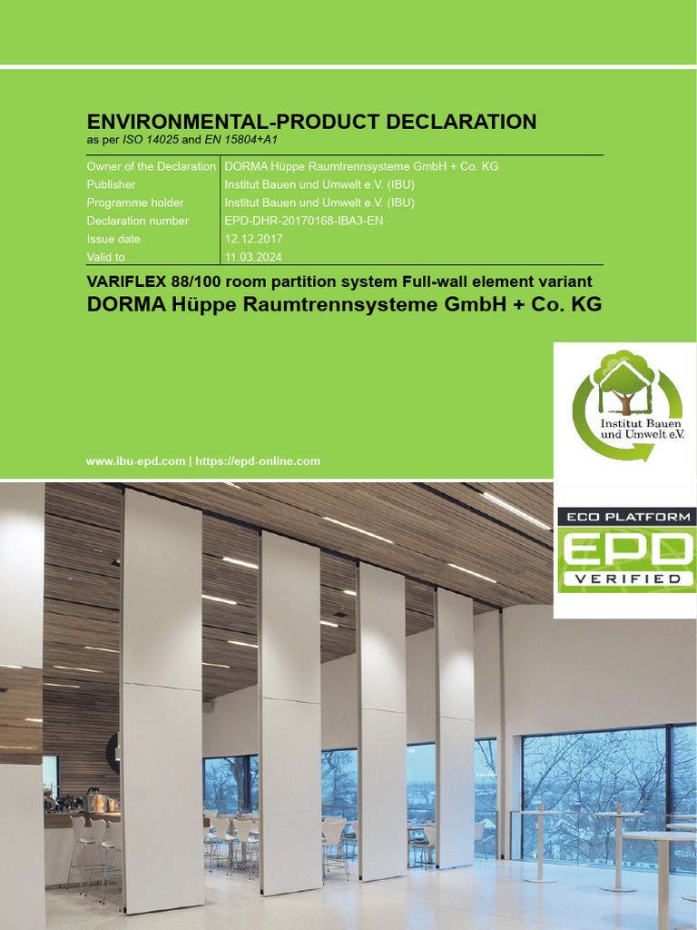 VARIFLEX 88100 Room Partition System Full-Wall Element Variant | PDF ...
