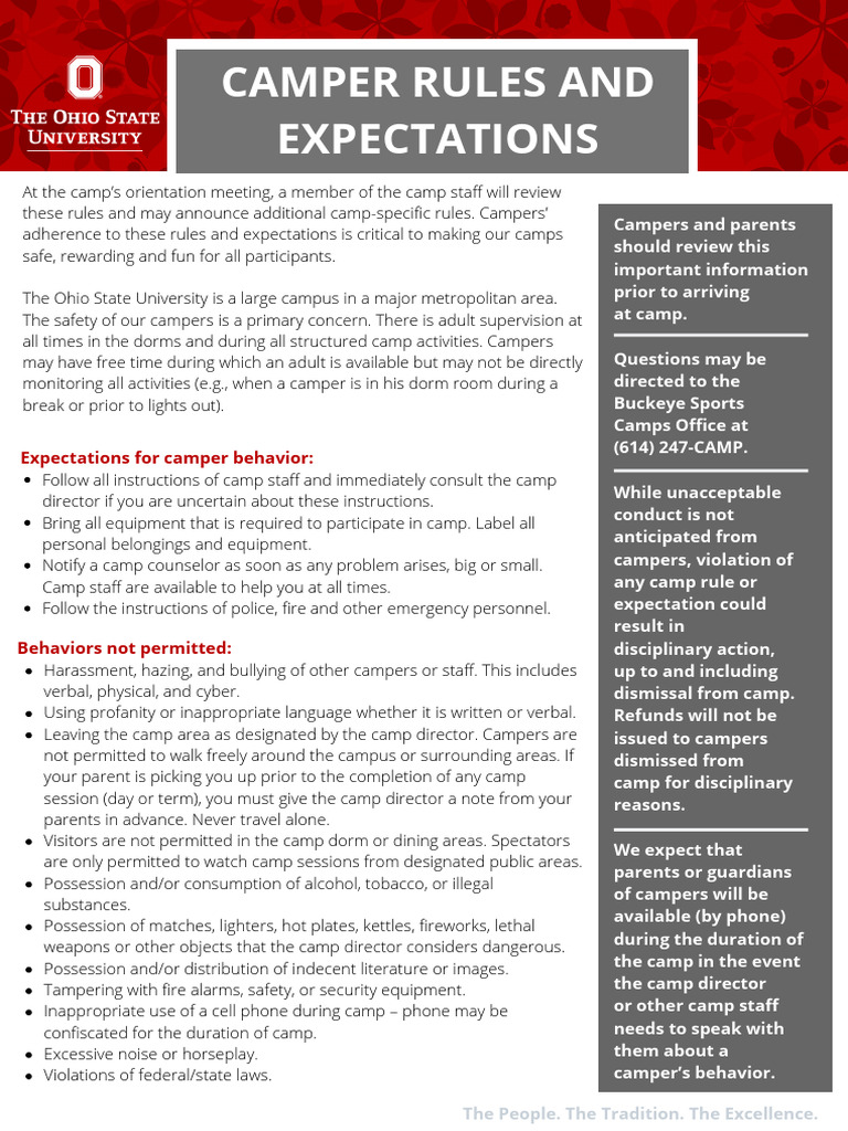 Camps Confirmation Packet Red | PDF