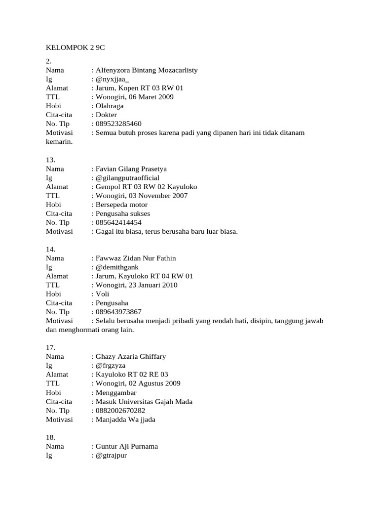 Kelompok 2 9C | PDF