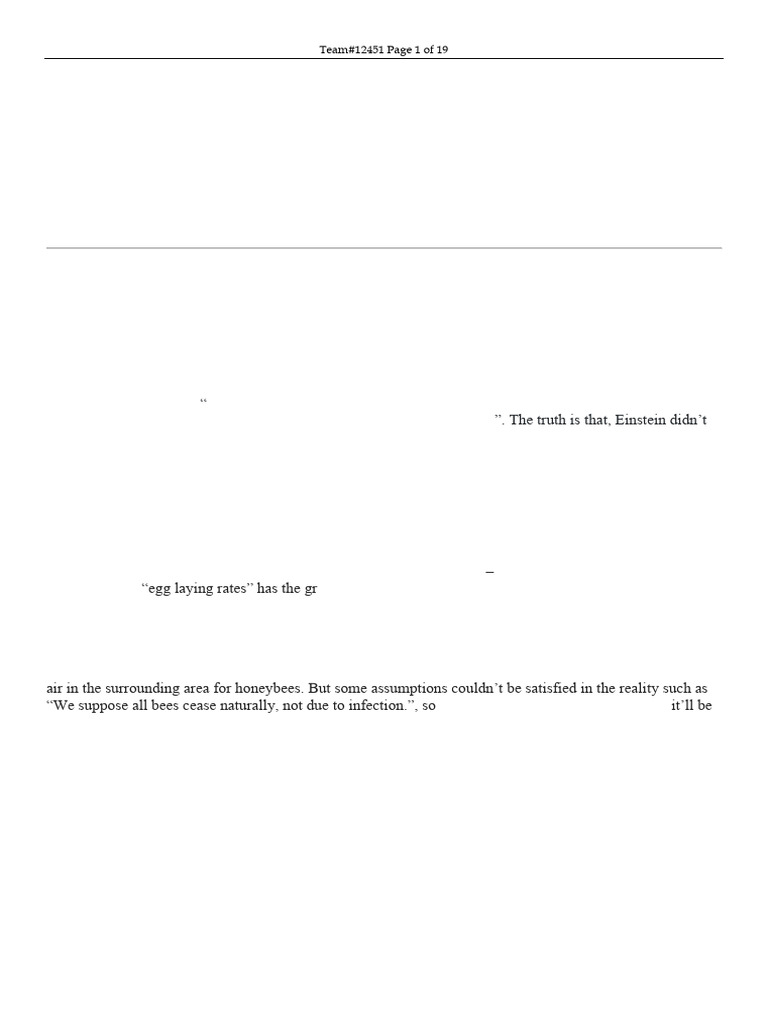 Team Control Number: Himcm/Midmcm Summary Sheet | PDF