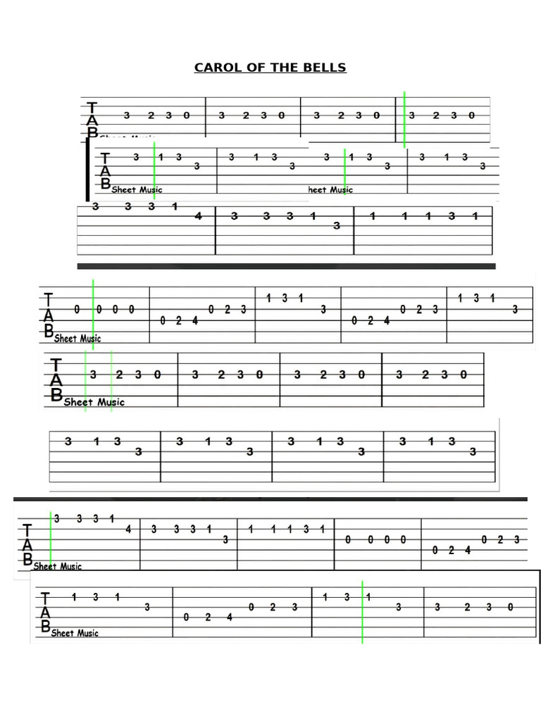 CAROL OF THE BELLS Tab | PDF