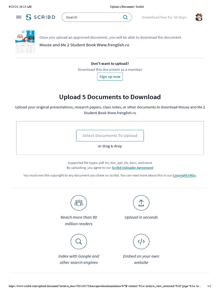 Upload A Document - Scribd | PDF