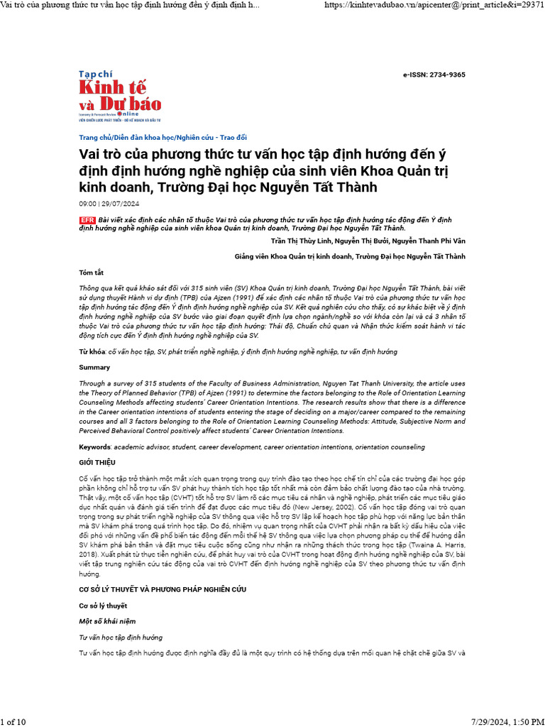 Vai Trò C Aph NG TH CT V NH CT P NHH NG Ný NH NHH NG NGH Nghi PC A Sinh Viên Khoa Qu NTR Kinh ...