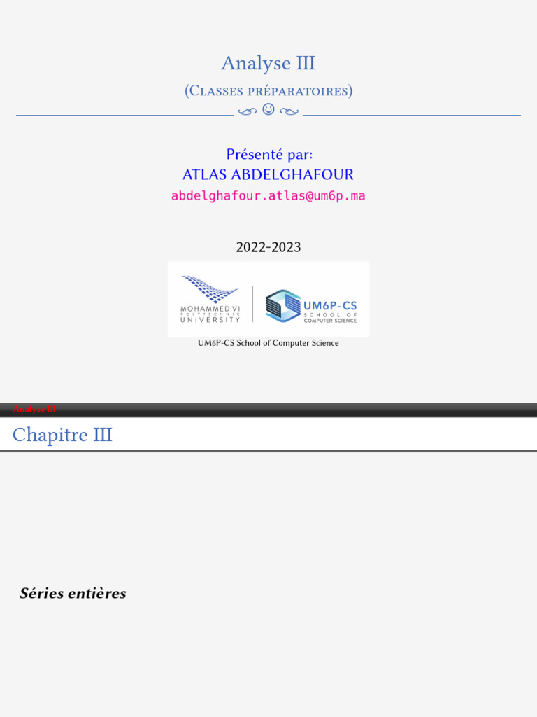 Series Entieres | PDF