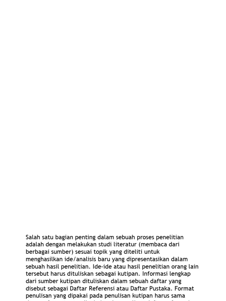 Panduan Penulisan Kutipan (MLA) | PDF