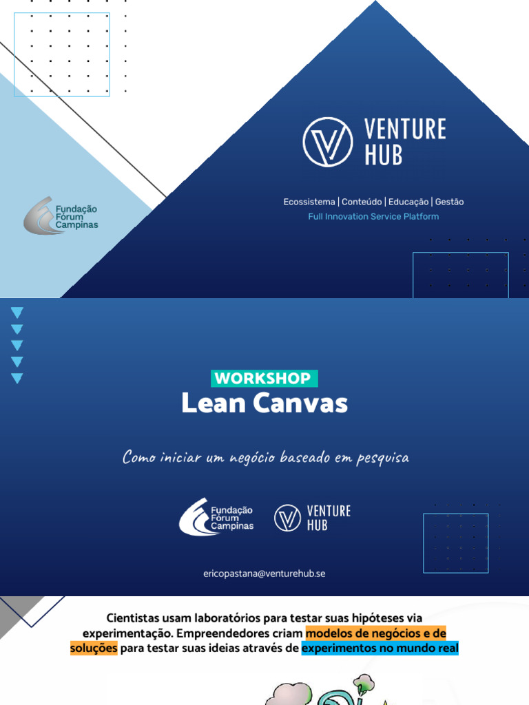 Venture Hub - Lean Canvas - FFCI 2022 | PDF