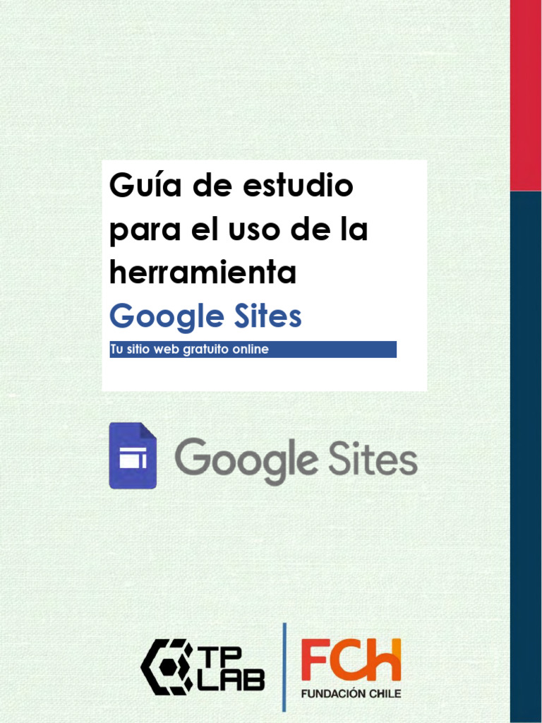 Guía de Estudio para El Uso de La Herramienta GOOGLE SITES | PDF | Red ...