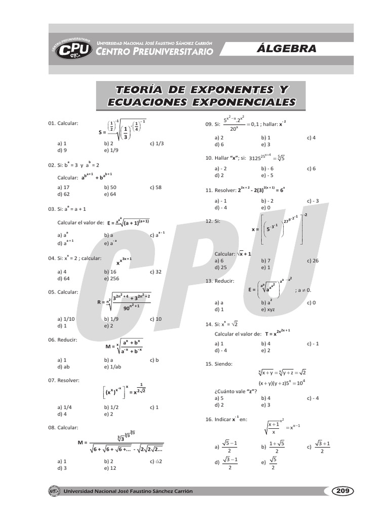 04 A Lgebra 2015 I 1 | PDF