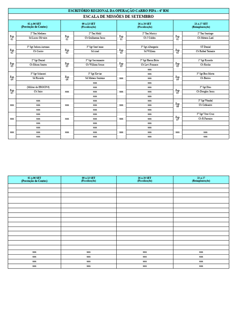 Previsão Setembro para Dsi 16-07-1 | PDF