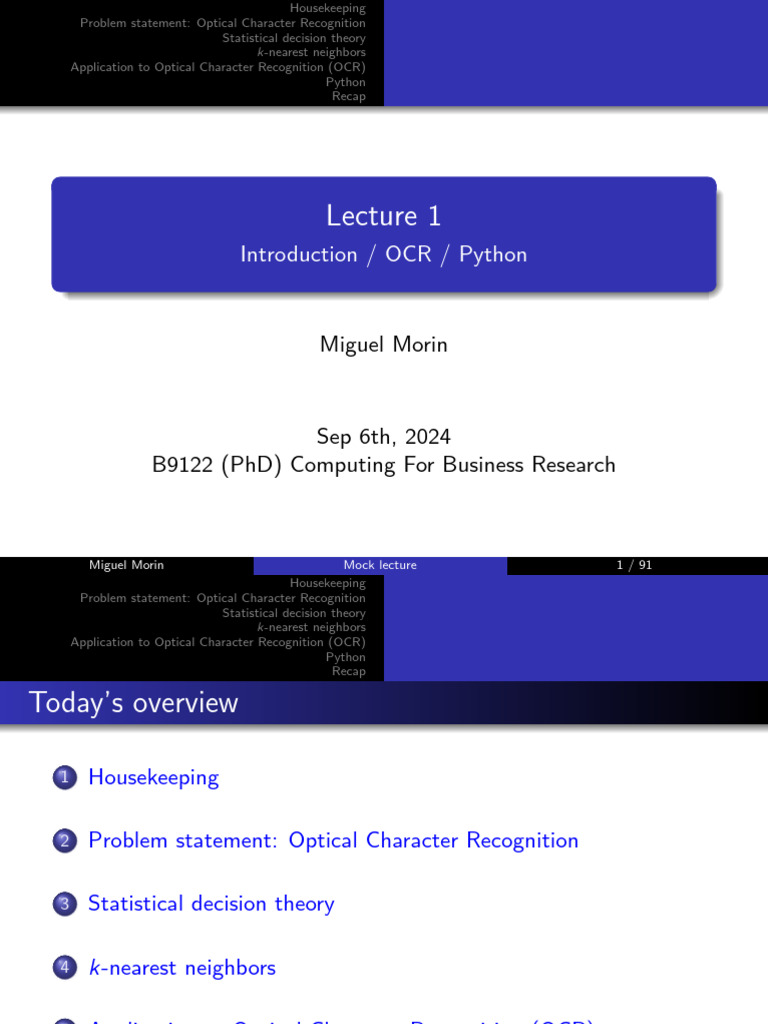 Lecture 1 Handout | PDF