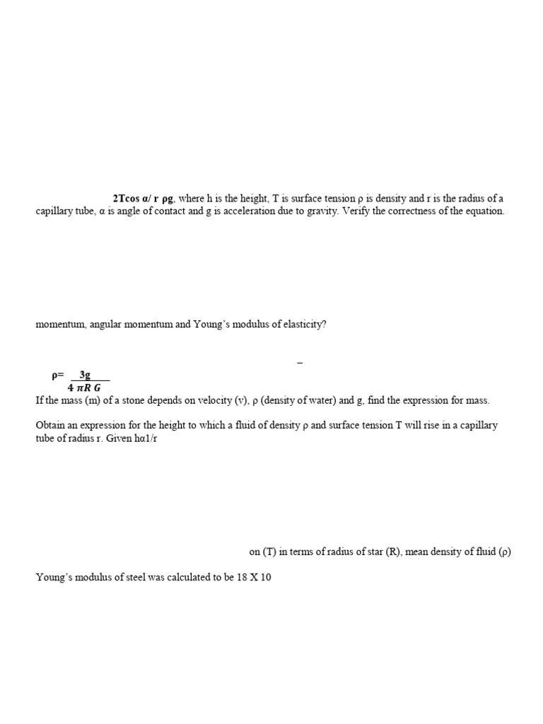 11th Physics Assignment | PDF