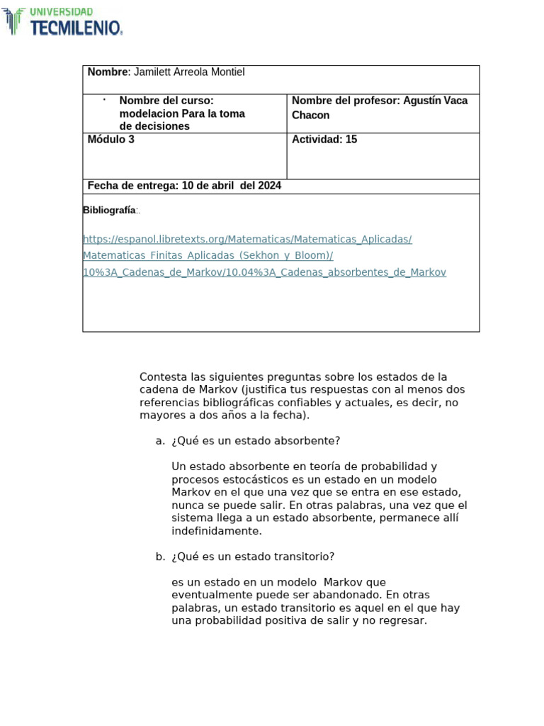 actv 15. Modelacion | PDF