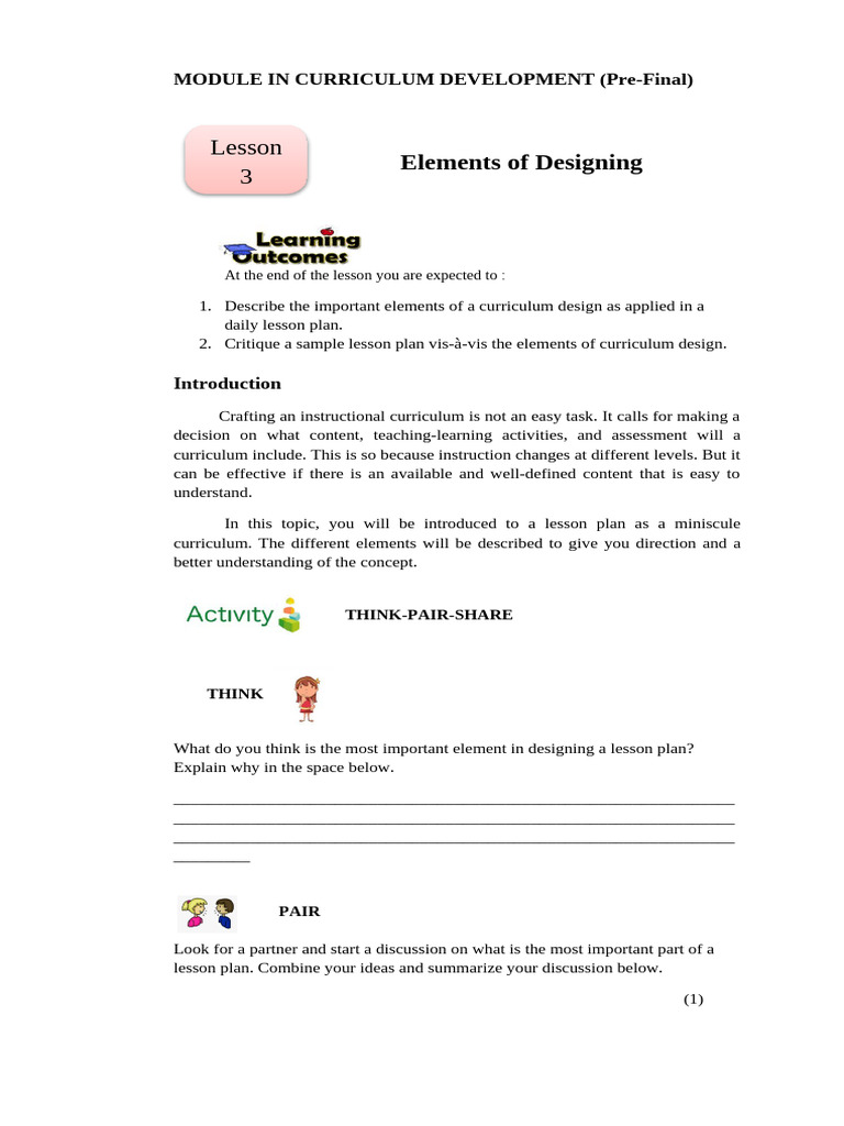 Curriculum Dev. 3 | PDF
