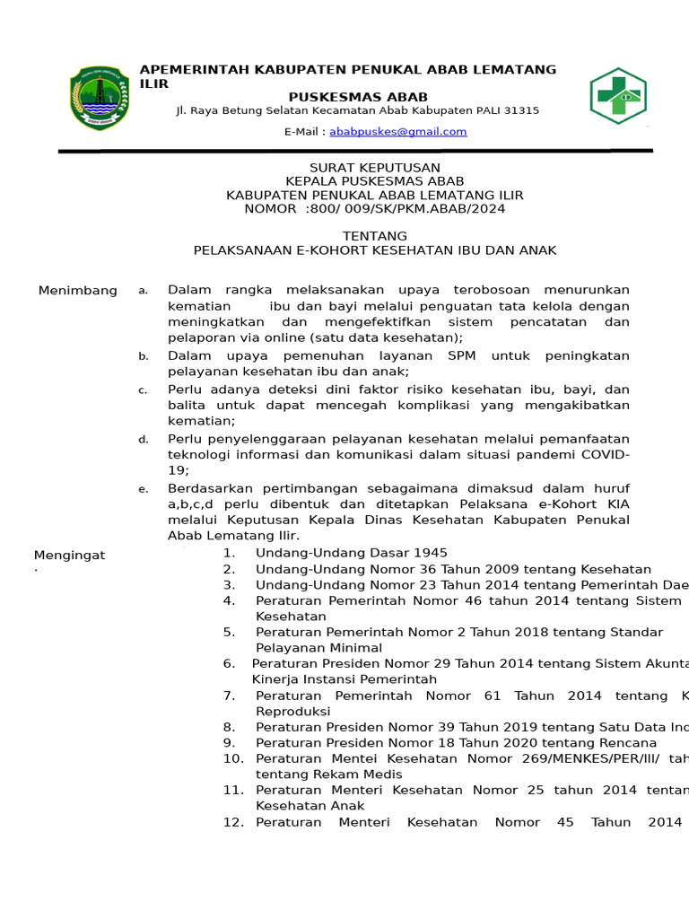 SK E KOHOR 2024 | PDF